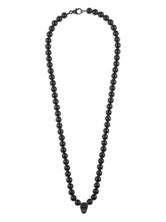 Philipp Plein collier agate - Noir