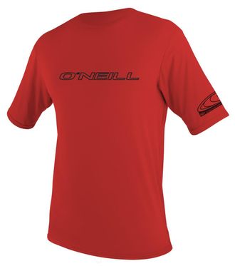 O'Neill Herren Basic Skins LSF 50+, kurzärmeliges Sonnenshirt, Rot, Größe XL