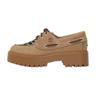 Timberland Femme, Chaussures, Beige, Taille: 38 EU Stone Street Platform Boat Shoe