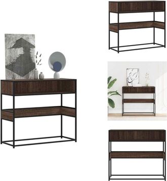 vidaXL Konsolentisch Braun Eichen-Optik 90x35x80 cm Holzwerkstoff - Konsolentisch - Konsolentische - Tisch - Flurtisch