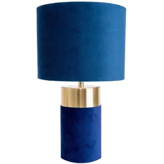 N&auml;ve Naeve BORDO Lampe de table avec abat-jour rond bleu 1xE14