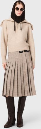 Maje Strass-pullover Mit Reißverschlusskragen - Beige - Maje