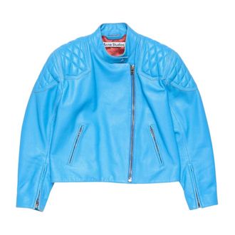 Acne Studios Veste en cuir Leoto - Femme - Vestes - Bleu - Taille: 40 FR
