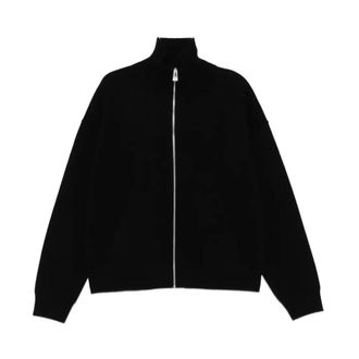 Axel Arigato Homme, Pulls, Noir, Taille: M Veste en Laine Noire &agrave; Fermeture &Eacute;clair