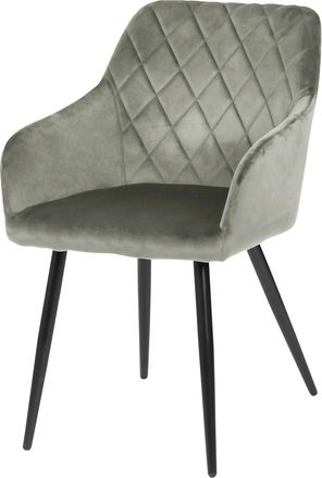 Livetastic Armlehnstuhl, Schwarz, Taupe, Holz, Metall, Textil, Pappel, Rundrohr, 54x86x60 cm, inklusive Armlehnen, Esszimmer, St&uuml;hle, Esszimmerst&uuml;hle, Armlehnens