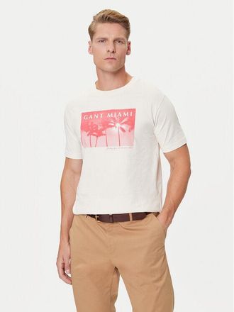 GANT T-Shirt 2003342 &Eacute;cru Regular Fit