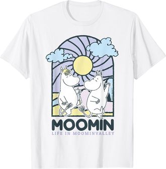 Moomin Buntglas-Stil Leben im Moominvalley Licht T-Shirt