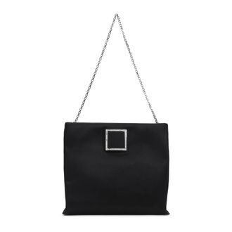 Roger Vivier Trompette Strass Soft Clutch - - Bags - Damen - Schwarzk - ONE SIZE