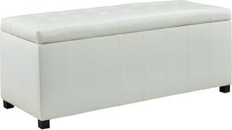 Vente-Unique Banc Coffre de Rangement CONCIERTO en Simili - Blanc