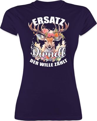 Shirtracer Shirt Damen - Kompatibel mit Oktoberfest - Dirndl Ersatz - Der Wille z&auml;hlt - L - Lila - Tshirt Tracht w&auml;sche trachtenshirt bayrische Hirsch t-Shirt Di