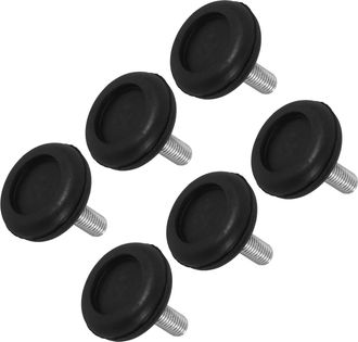 Holibanna HOMSFOU Verstellbare M&ouml;bel Nivellierf&uuml;&szlig;e mit 12 mm Gewinde aus sto&szlig;d&auml;mpfendem Gummi 6 St&uuml;ck Bodenschoner f&uuml;r Tische Sofas und Waschmaschinen rutschfes