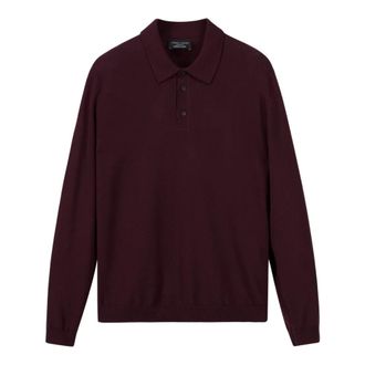 Roberto Collina Polo en laine m&eacute;rinos - Homme - Tops - Rouge - Taille: M