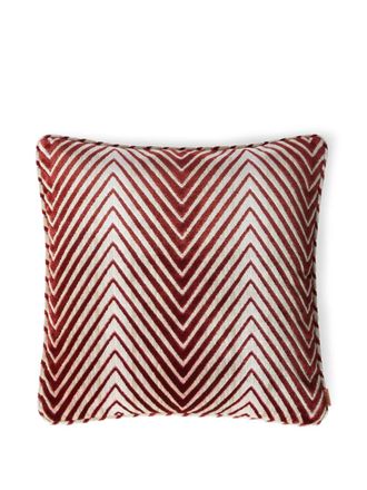 Missoni Home coussin en velours à motif chevrons (40 cm x 40 cm) - Rouge