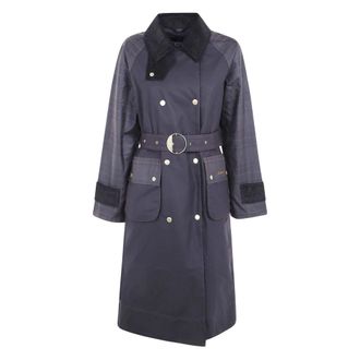 Barbour Elva Wax Jacket - Femme - Manteaux - Bleu - Taille: 40 FR