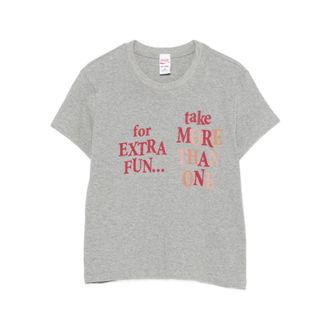 Re/Done Slogan T-Shirt - - Tops - Damen - Grau - M