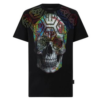 Philipp Plein Homme, Tops, Noir, Taille: 3XL T-Chemises