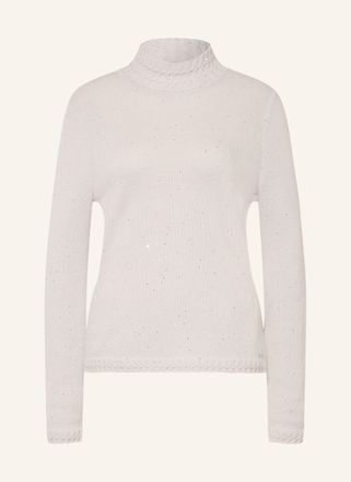 Marc Cain Pullover Mit Cashmere Und Pailletten grau
