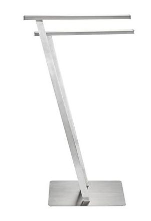 WENKO Porte-Serviettes Lirio, Porte-Serviettes disposé isolément, Porte-vêtements, en Acier INOX, 20 x 76,5 x 40 cm, Mat