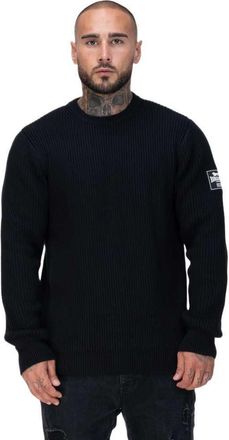 Lonsdale Moycullen Pullover Herren Strickpullover Black/White XL