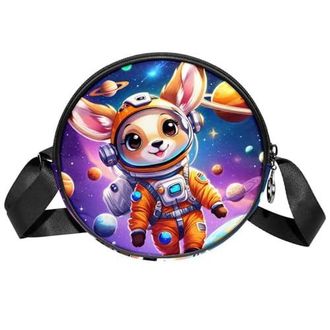 Generic Sac &agrave; bandouli&egrave;re circulaire pour femme, petit sac &agrave; bandouli&egrave;re avec fermeture &eacute;clair, bretelles r&eacute;glables, style d&eacute;contract&eacute;, pour femmes et filles