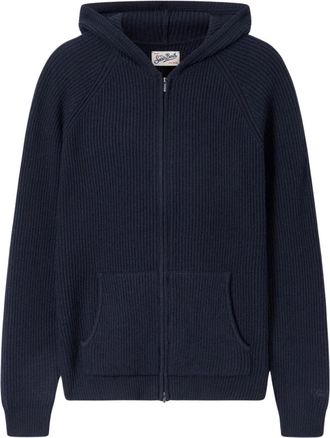 MC2 Saint Barth Malcolm durchgehender Rei&szlig;verschluss Rippstrick - - Sweatshirts & Hoodies - Herren - Blau - L