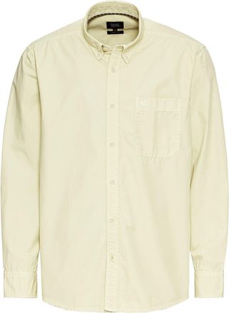 Camel Active Herren Baumwollhemd mit Brusttasche | Langarmhemd aus Baumwolle im Regular Fit | Hellgrün, Menswear-XXL