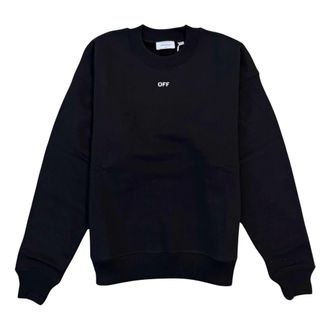 Off-white Homme, Sweatshirts et sweats &agrave; capuche, Noir, Taille: XL SweaT-shirt ras du cou avec logo