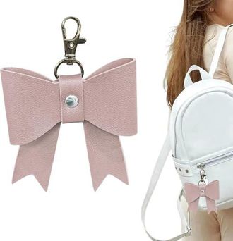 Generic Sac &agrave; main | Porte-cl&eacute;s mignon Bowknot Charm Bownt, accessoires suspendus esth&eacute;tiques Coquette cl&eacute; pour &eacute;couteurs et sacs, rose, Consulte la descripci