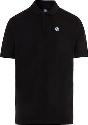 North Sails North Sails Polo Homme Manches Courtes avec col et Boutons Article 692451 Polo Basique Manches Courtes, 0999 Nero/Black, M