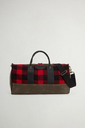 Woolrich Unisex Reisetasche mit Einsätzen mit Karomuster Rot Größe ONE