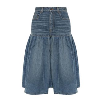 Chlo&eacute; High-Rise Ballon Bermuda Shorts - - Shorts - Damen - Blau - W28