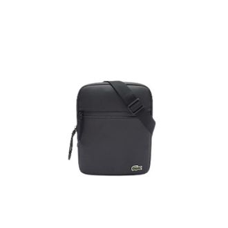 Lacoste Femme, Sacs, Noir, Taille: ONE Size Sac bandouli&egrave;re en piqu&eacute; moyen