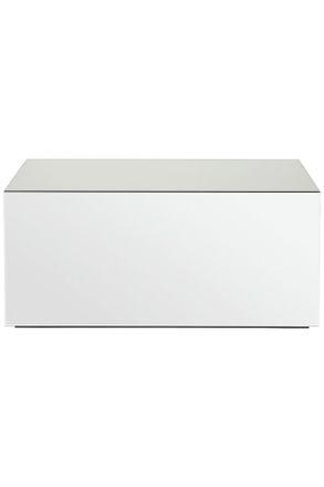 MID.YOU Mid.you Couchtisch, Klar, Glas, Holzwerkstoff, rechteckig, 50x45x100 cm, Wohnzimmer, Wohnzimmertische, Couchtische