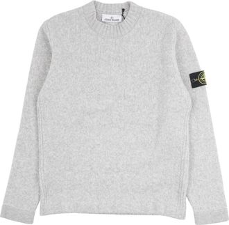 Stone Island Homme, Pulls, Gris, Taille: M Pull Ras du Cou en Fil Fantaisie