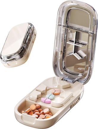 Generico Tablettenschneider, kompakter Tabletten-Teiler, Medikamententagebuch für Erwachsene, Kinder, Reisen, Arbeit, Schule