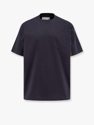 sacai Cotton t-shirt with nylon inserts - SACAI - gender_Man