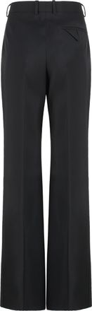 Bottega Veneta Flared Wool Trousers - Black