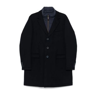 Herno Single-Breasted Coat - - Coats - Herren - Blau - 3XL