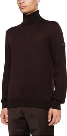 Maison Margiela Homme, Pulls, Brun, Taille: L Pull &agrave; col roul&eacute;