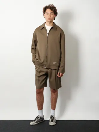 Golden Goose Mens Shorts Virgin Wool Green
