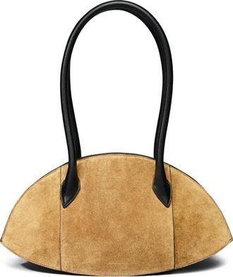 Nina Ricci Mittelgro&szlig;e Le Bal Wildleder-Schultertasche mit Rei&szlig;verschluss - Nude