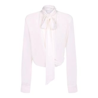 Federica Tosi Femme, Blouses et Chemises, Blanc, Taille: 34 FR Chemises