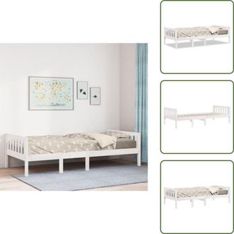 vidaXL Kinderbett ohne Matratze Wei&szlig; 75x190 cm Massivholz Kiefer - Kinderbett - Kinderbetten - Kinderbett Hoch - Kinderbetten Hoch