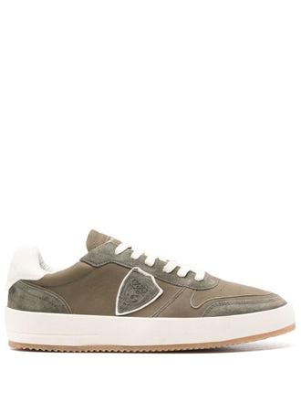 Philippe Model baskets à patch logo - Vert