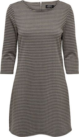 Only Damen ONLBRILLIANT 3/4 Check Dress NOOS JRS Kleid mini, Black 13,M