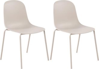 Clp 2er Set Gartenstuhl Hardin hellgrau