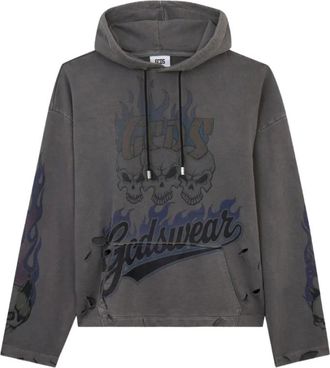 GCDS Gcds, Homme, Sweatshirts et sweats &agrave; capuche, Gris, Taille: S Sweat &agrave; capuche