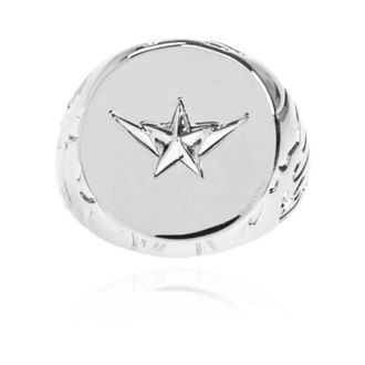 A Bathing Ape A Bathing Ape, Homme, Accessoires, Gris, Taille: 58 MM Bague grav&eacute;e dune &eacute;toile