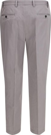 Prada Tailored Cotton Poplin Trousers - Gray