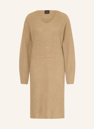 HUGO BOSS Stickkleid Fusil Mit Alpaka braun